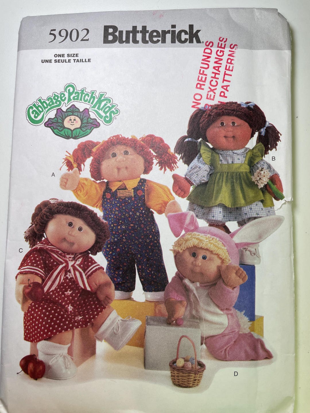 Cabbage Patch Kids Overalls, Shirt, Dress, Panties, Pajama Doll Clothes ...