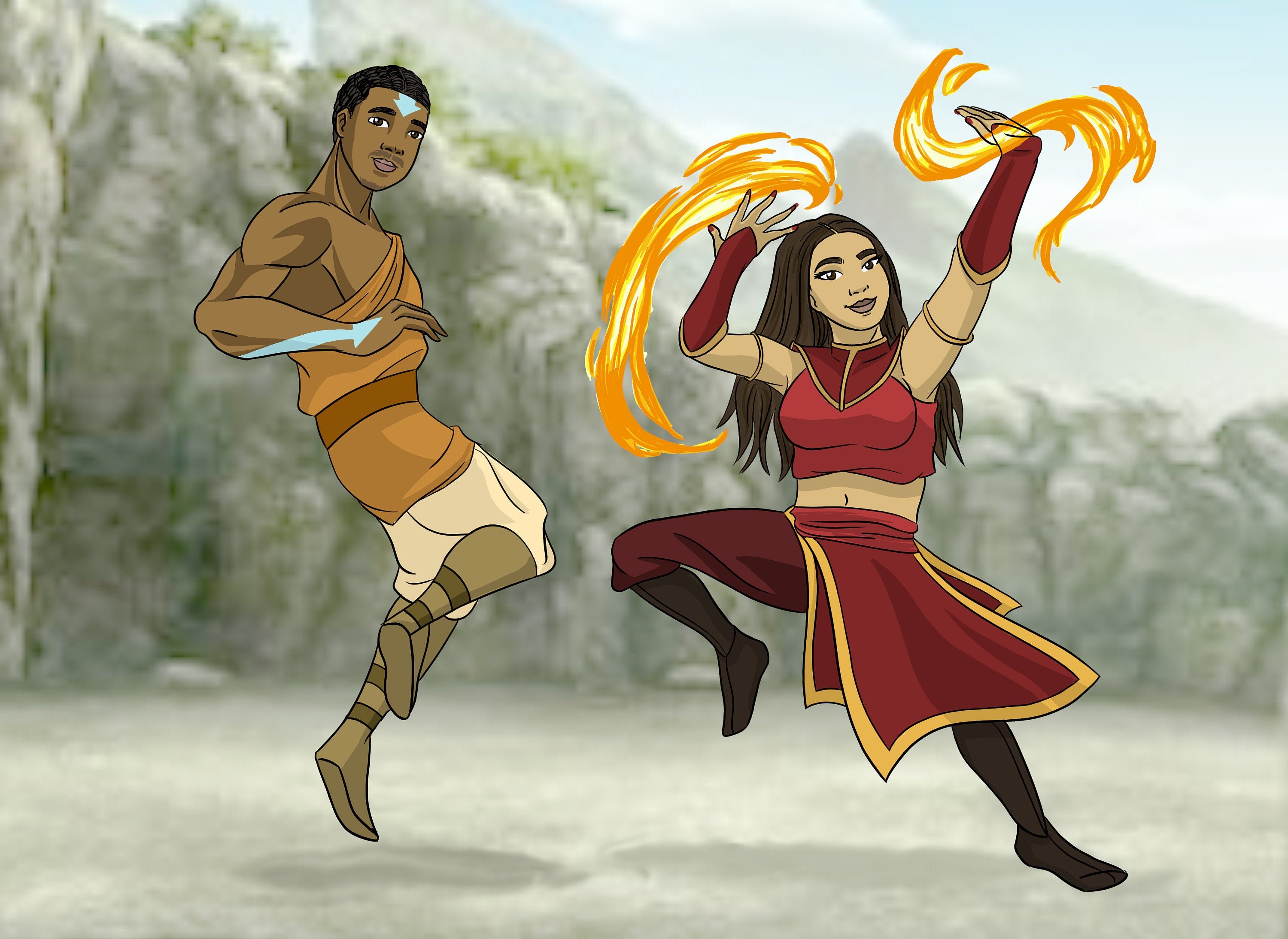 Custom Avatar: The Last Airbender Digital Portrait | Etsy