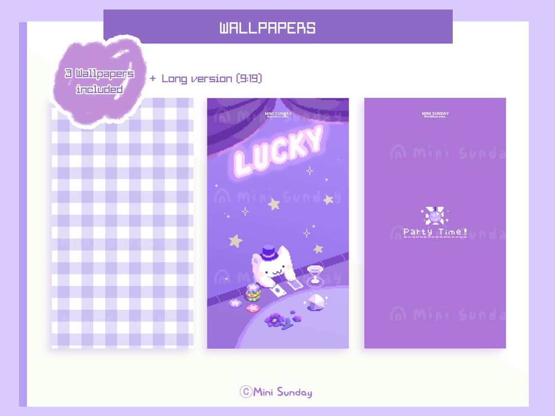 63 App Icon Pack / Purple Lucky / Wallpapers & Widgets / Pixel - Etsy