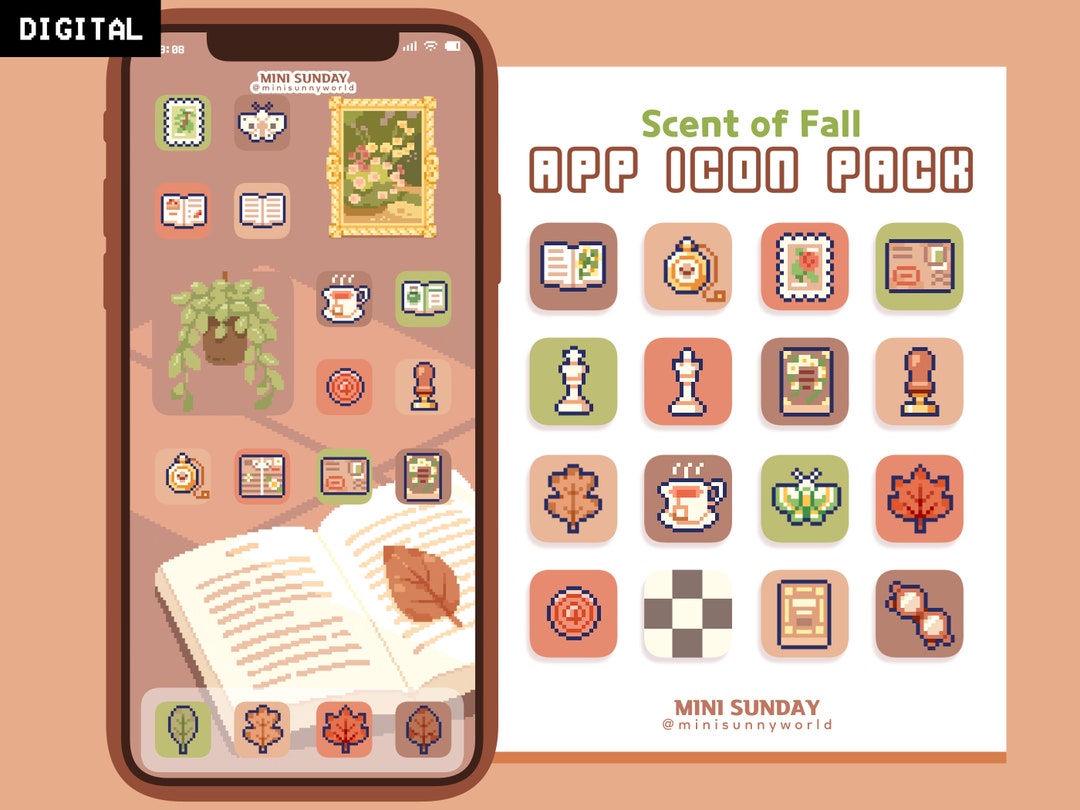 63 App Icon Pack / Scent of Fall / Wallpapers & Widgets / Pixel / Ios ...
