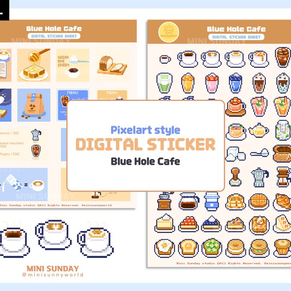 Pixel Art Cafe - Etsy