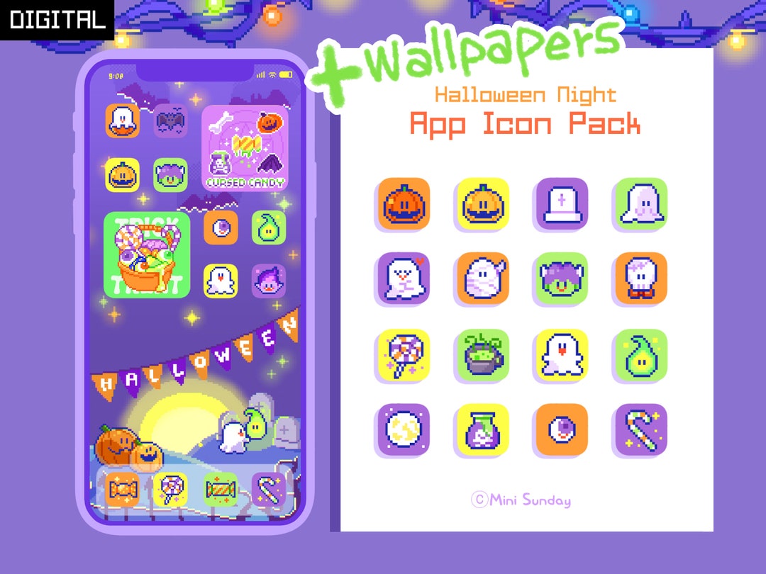 35 App Icon Pack / Halloween Theme / Wallpapers & Widgets / - Etsy
