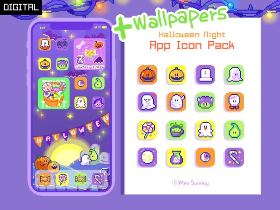 35 App Icon Pack / Halloween Theme / Wallpapers & Widgets / - Etsy