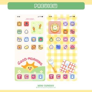 63 App Icon Pack / Sunday Morning Breakfast / Wallpapers & Widgets ...