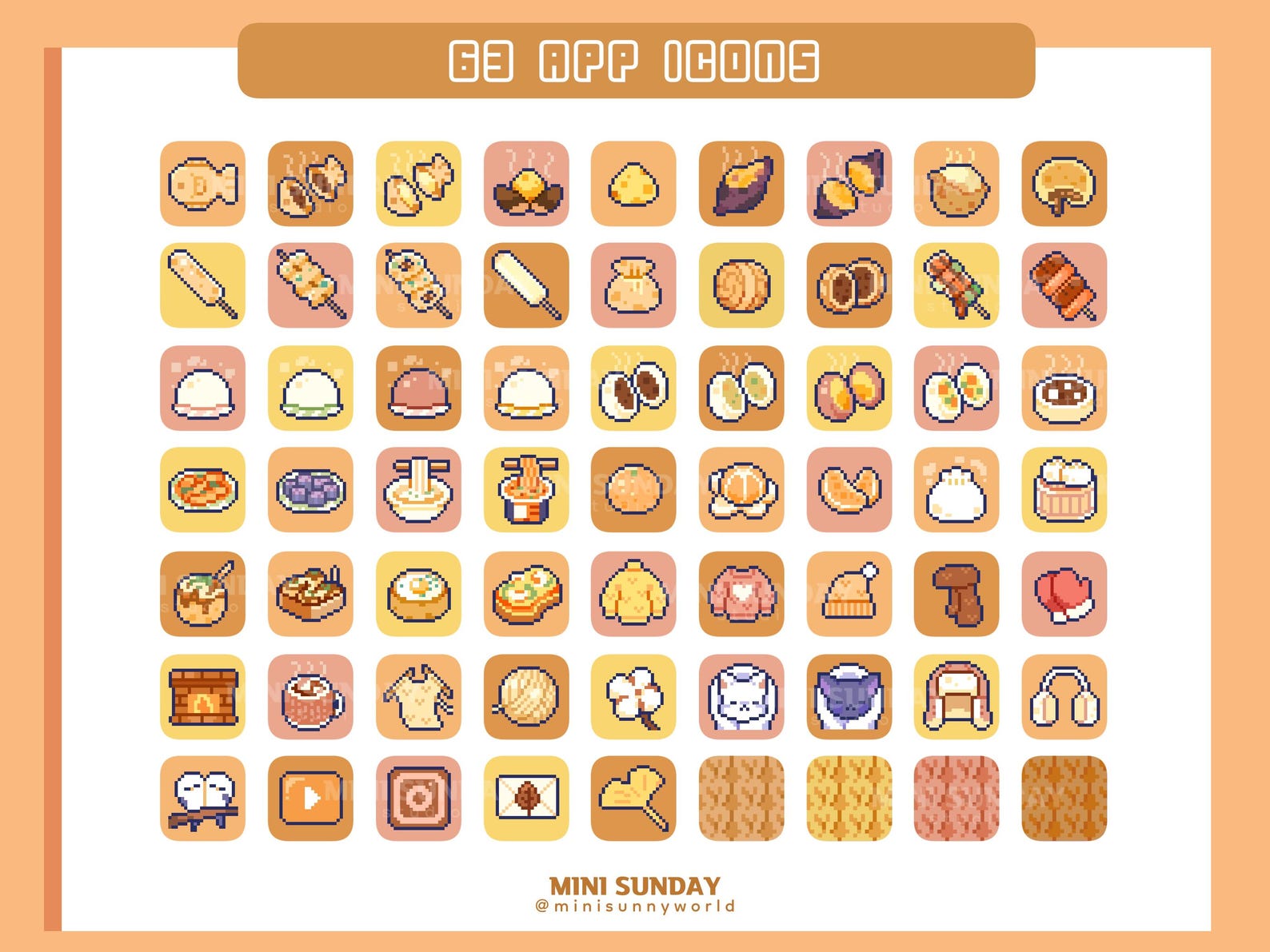 63 App Icon Pack / Chilly but Cosy / Wallpapers & Widgets / Pixel / Ios ...