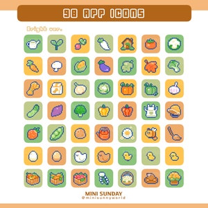 98 App Icon Pack / Autumn's Farm / Wallpapers & Widgets / Pixel / Ios ...