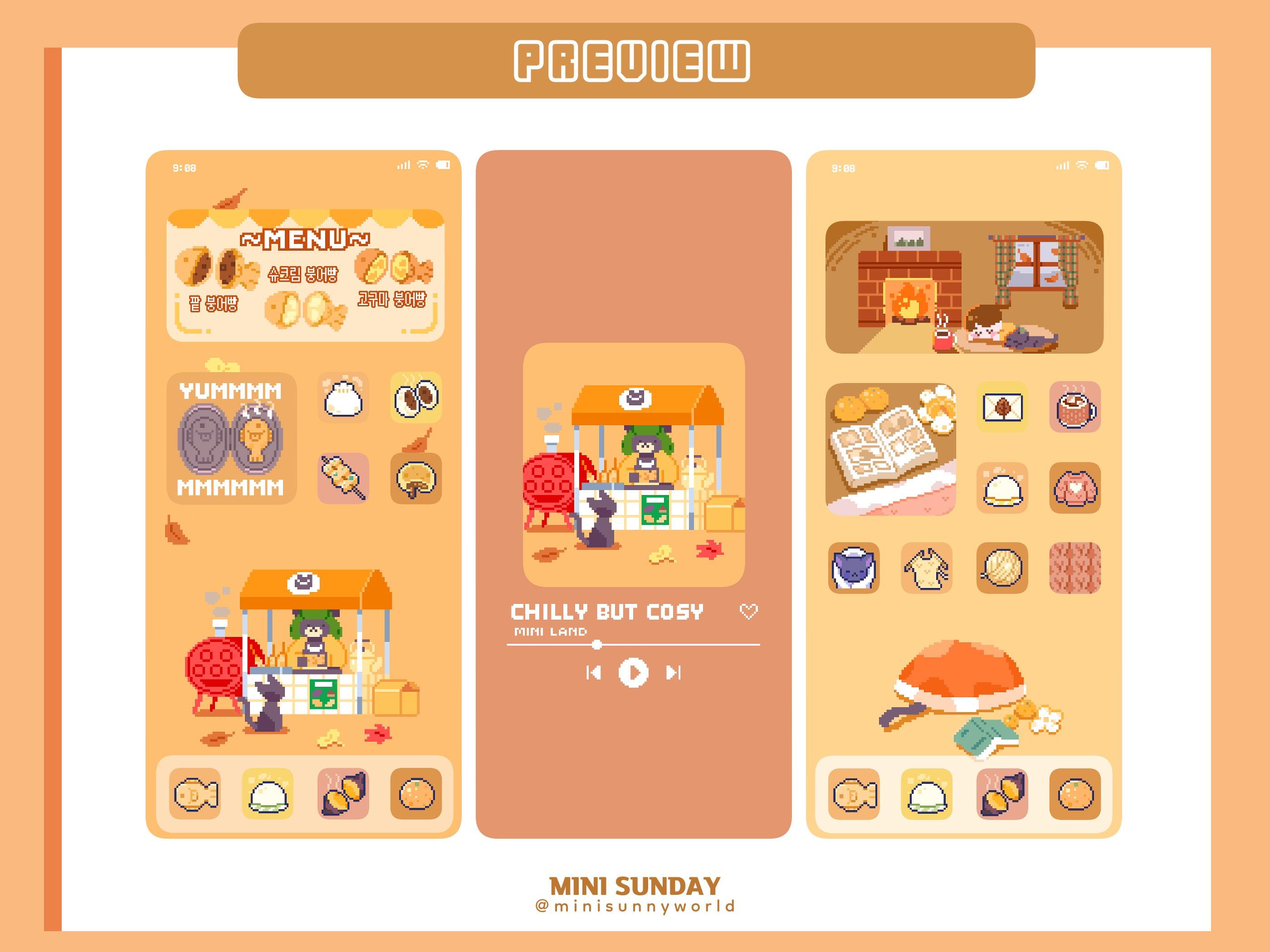 63 App Icon Pack / Chilly but Cosy / Wallpapers & Widgets / Pixel / Ios ...