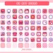 63 App Icon Pack / Pink Party / Wallpapers & Widgets / Pixel / Ios App ...