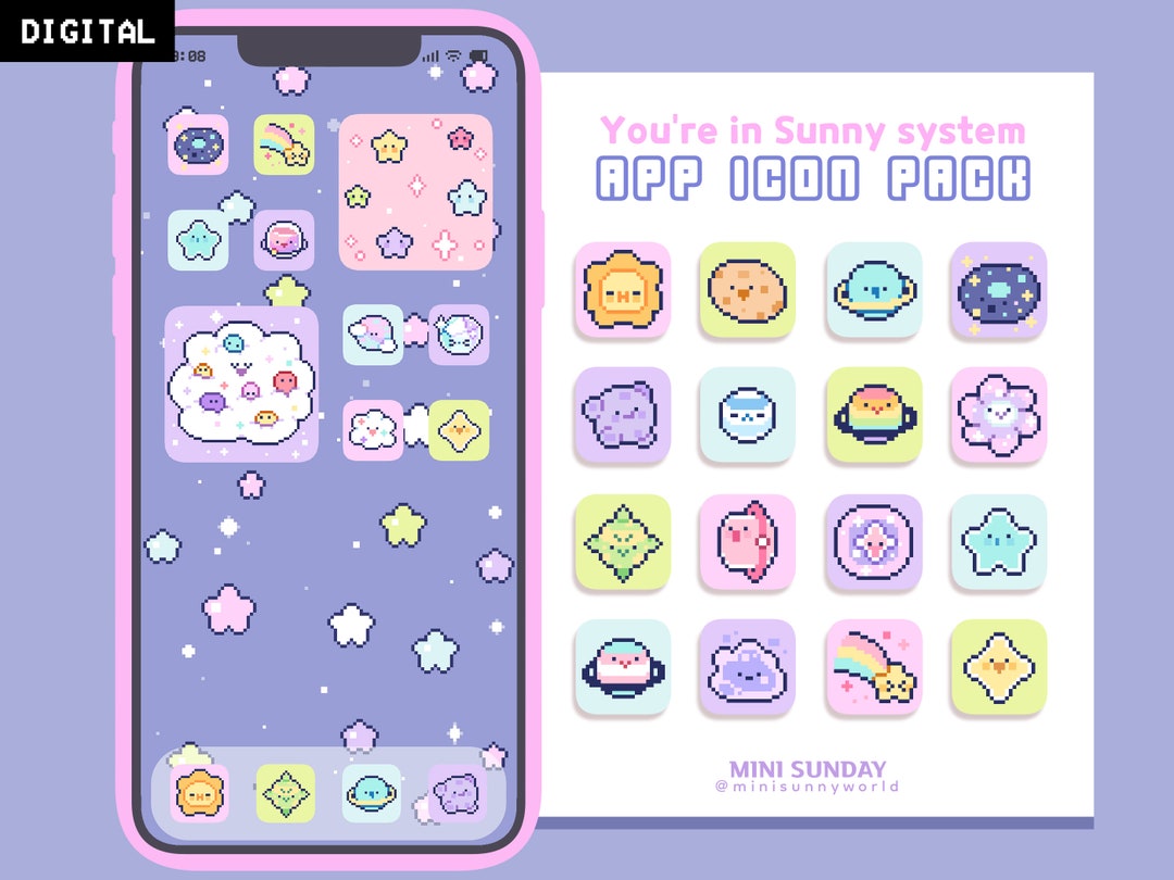 63 App Icon Pack / You're in Sunny System / Wallpapers & Widgets ...