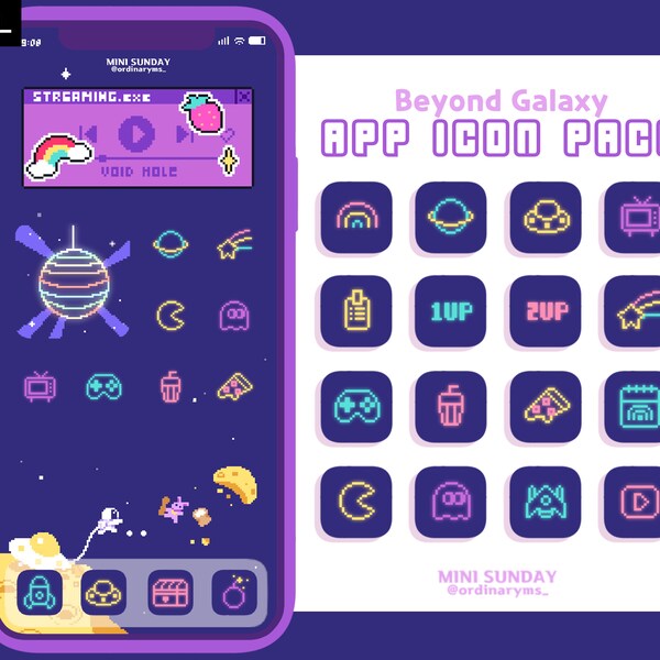 Galaxy App Icons - Etsy