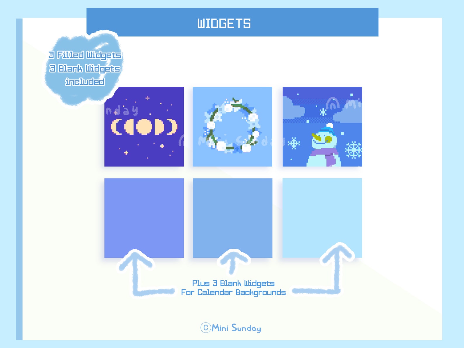 63 App Icon Pack / Blue Mystery / Wallpapers & Widgets / Pixel - Etsy