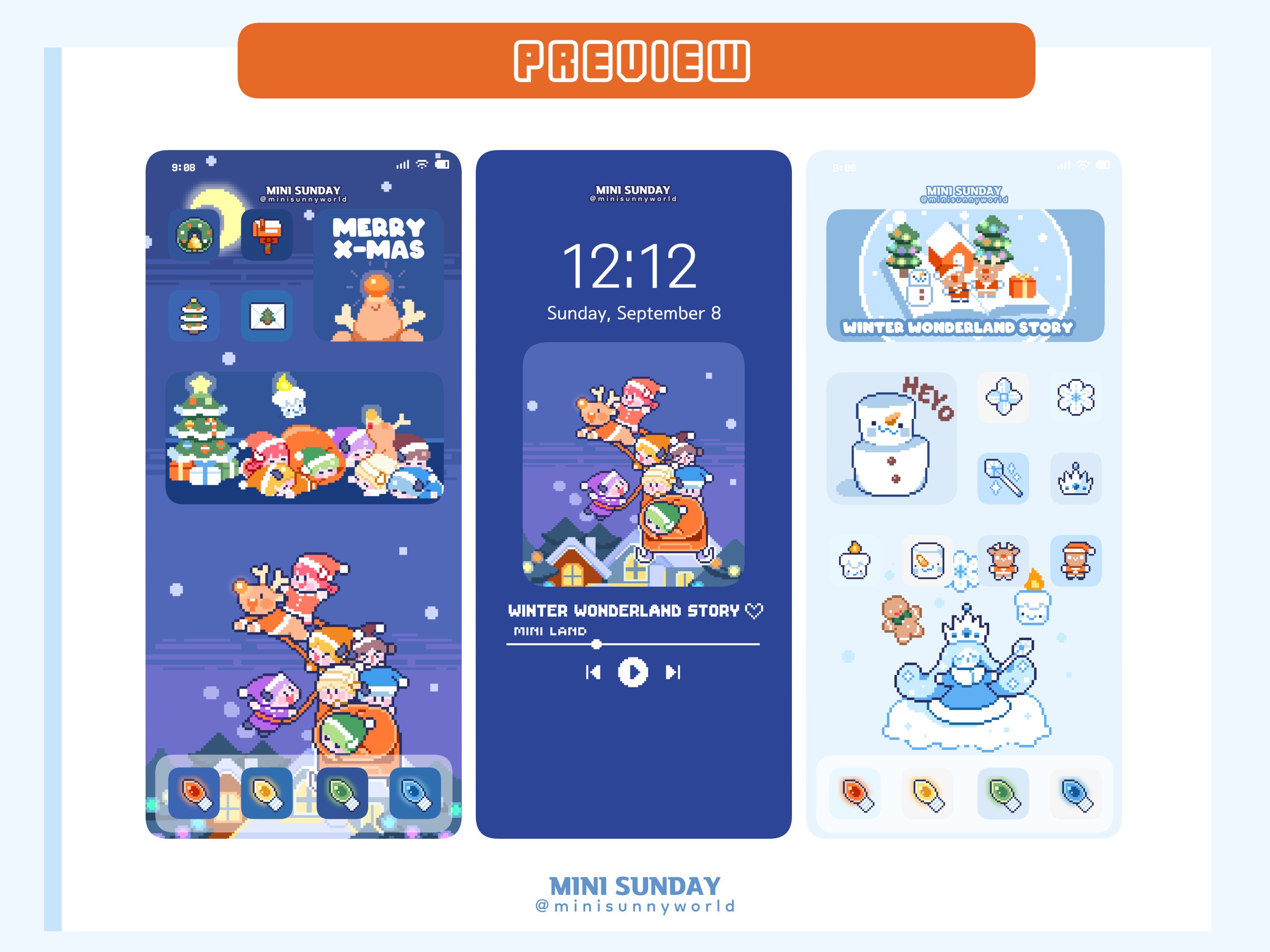 63 App Icon Pack / Winter Wonderland Story / Christmas / - Etsy