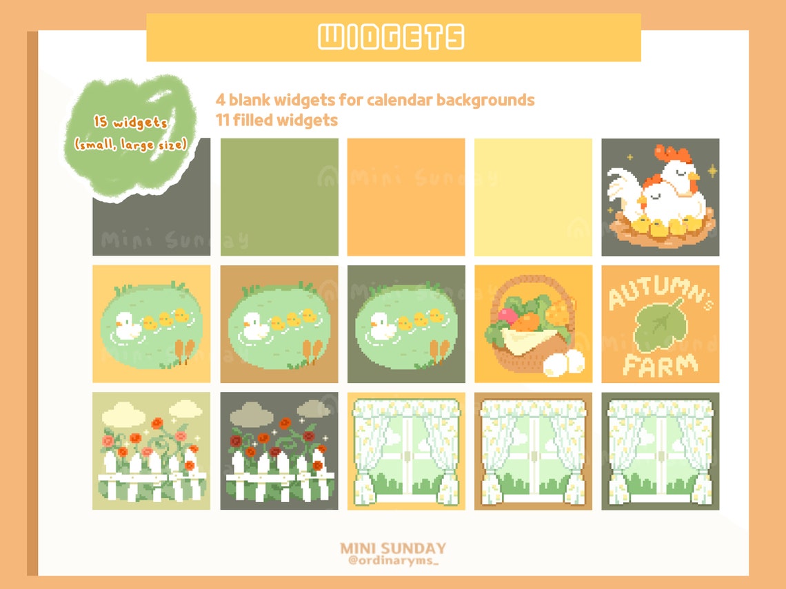 98 App Icon Pack / Autumn's Farm / Wallpapers & Widgets / | Etsy