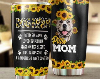Pittie Mom Tumbler - Etsy