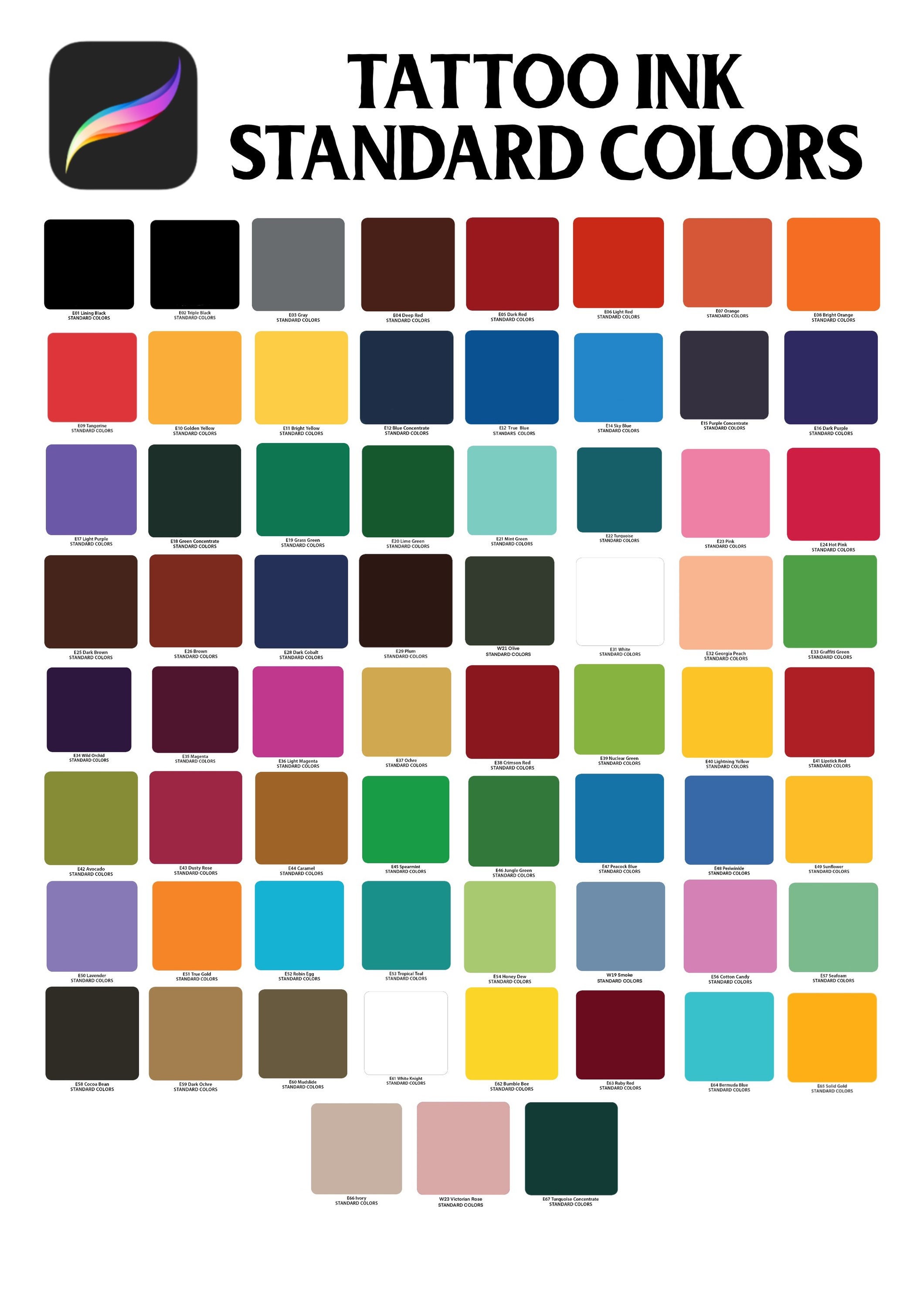 Eternal Ink’s Color Palette for Procreate - Etsy