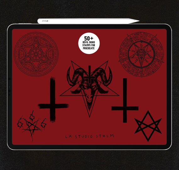 Devil Signs Procreate Tattoo Stamp Set - Etsy