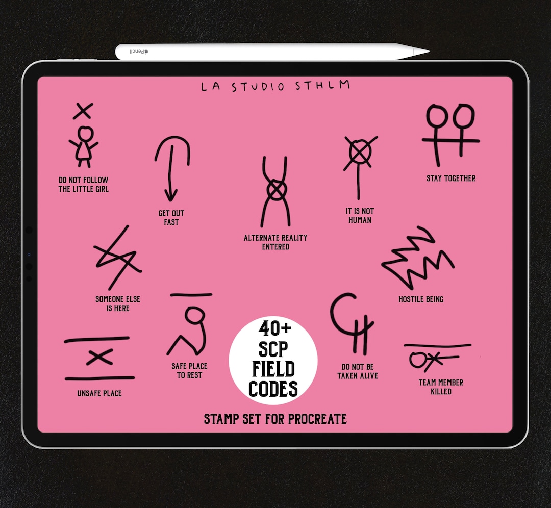 SCP Field Codes Stamp Set - Procreate Tattoo Stamp Set - Etsy Canada
