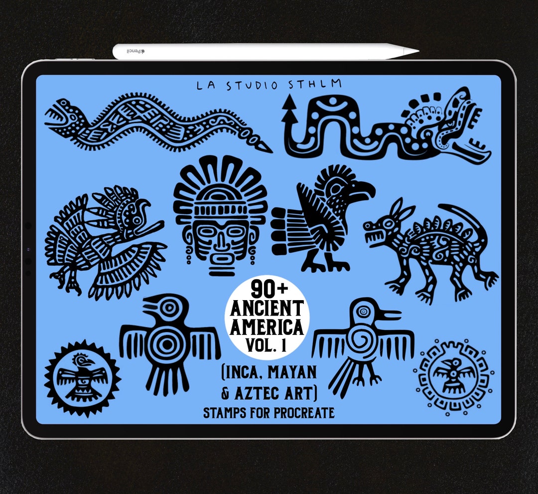 Ancient America Vol. 1 (inca, Mayan & Aztec Art) - Procreate Tattoo ...