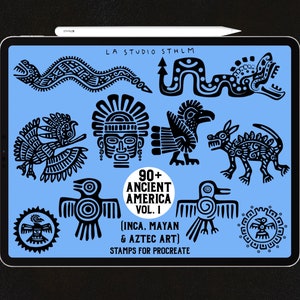 Ancient America Vol. 1 (inca, Mayan & Aztec Art) - Procreate Tattoo ...