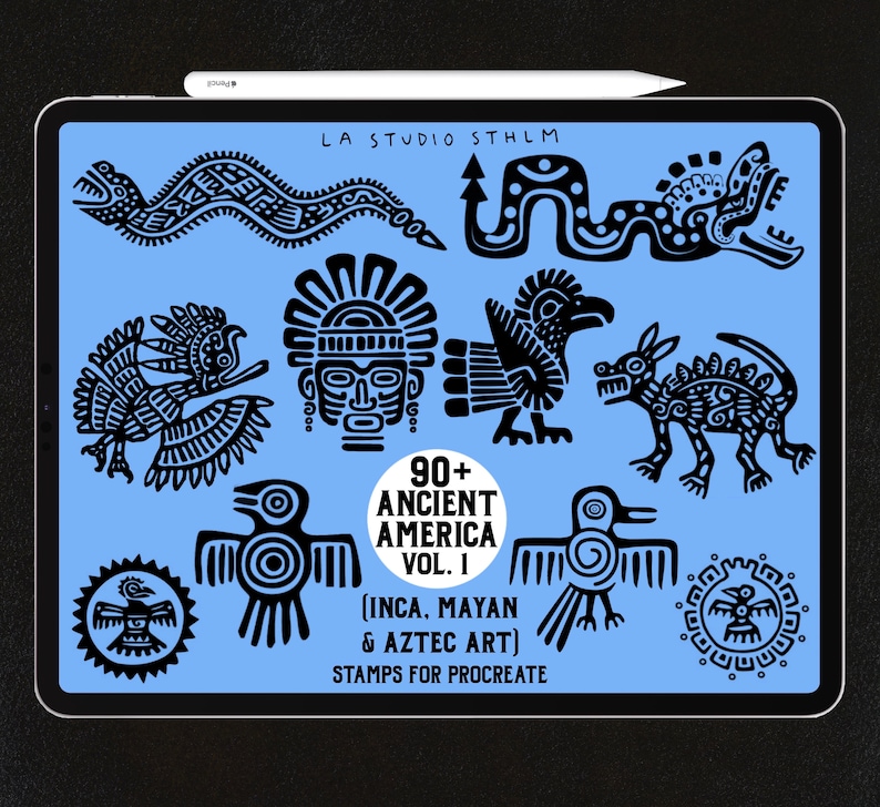 Ancient America Vol. 1 (inca, Mayan & Aztec Art) - Procreate Tattoo ...