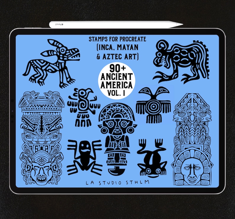 Ancient America Vol. 1 (inca, Mayan & Aztec Art) - Procreate Tattoo ...