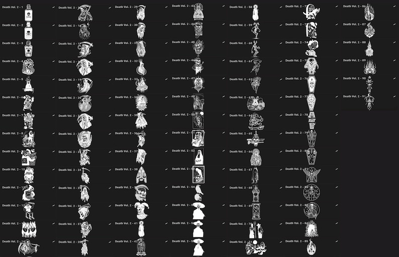 Death Stamp Set Vol. 2 Procreate Tattoo Stamp Brush Set - Etsy