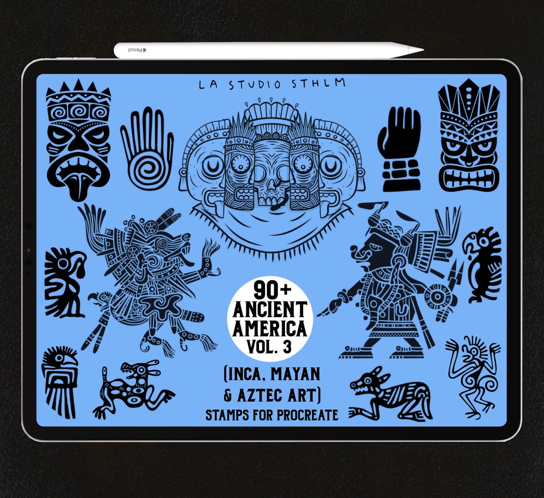 Ancient America Vol. 3 (inca, Mayan & Aztec Art) - Procreate Tattoo ...