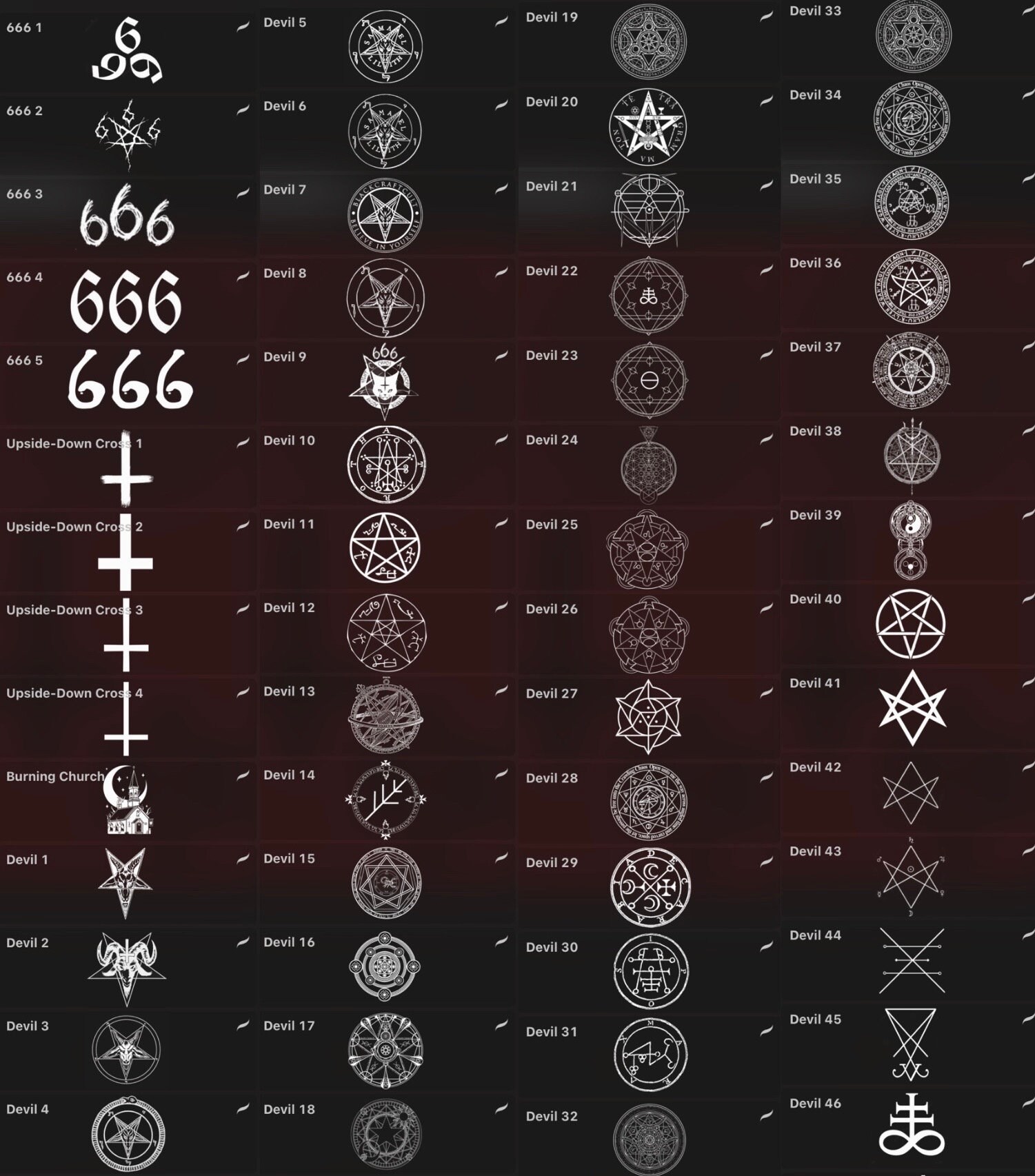 Devil Signs - Procreate Tattoo Stamp Set - Etsy