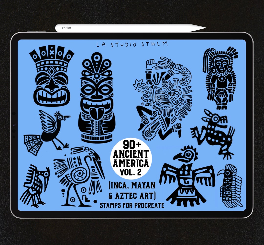 Ancient America Vol. 2 (inca, Mayan & Aztec Art) - Procreate Tattoo ...