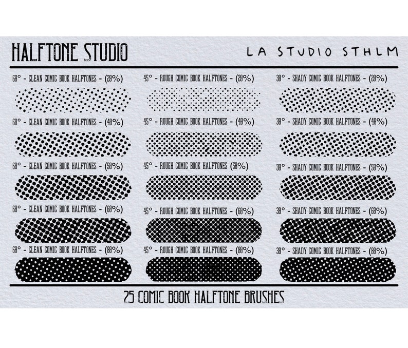 Halftone Studio Brush Set - Procreate Brush Set - Etsy