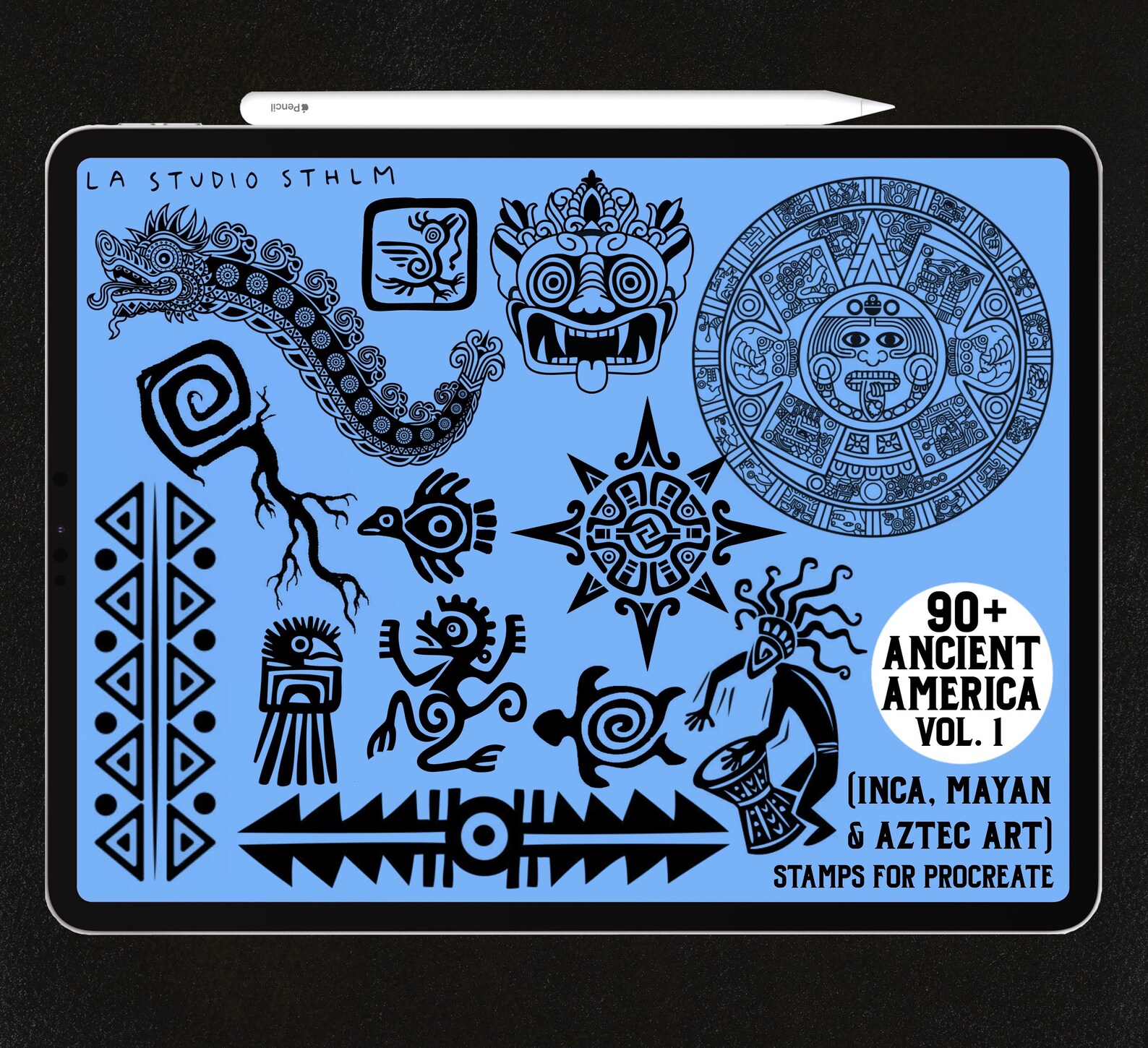 Ancient America Vol. 1 (inca, Mayan & Aztec Art) - Procreate Tattoo ...