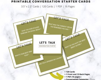 Conversation Cards Printable - Etsy