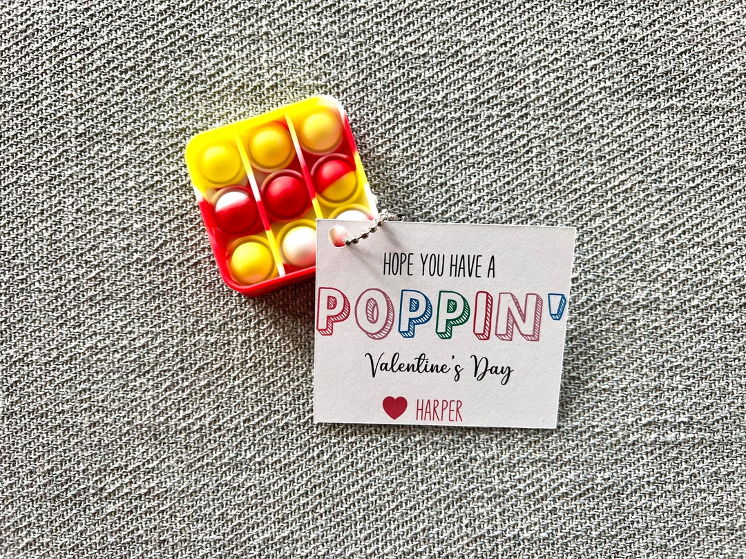 Personalized Valentine Pop-it | Non-candy Classroom Valentines ...