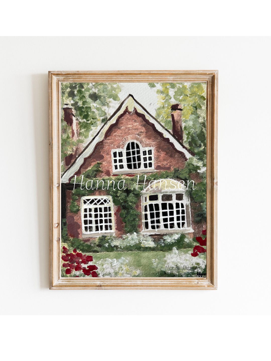 House Portrait| Hand Painted Custom Home Painting| Acrylic House ...