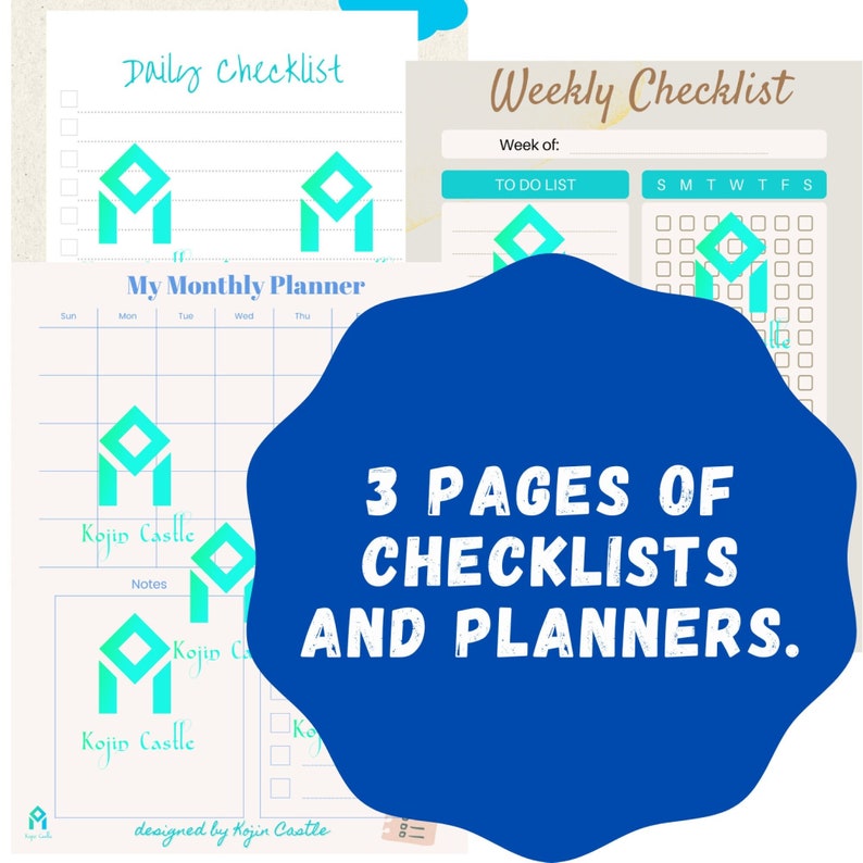 Blank Printable Fillable Daily and Weekly Tasks Checklists, and Simple ...