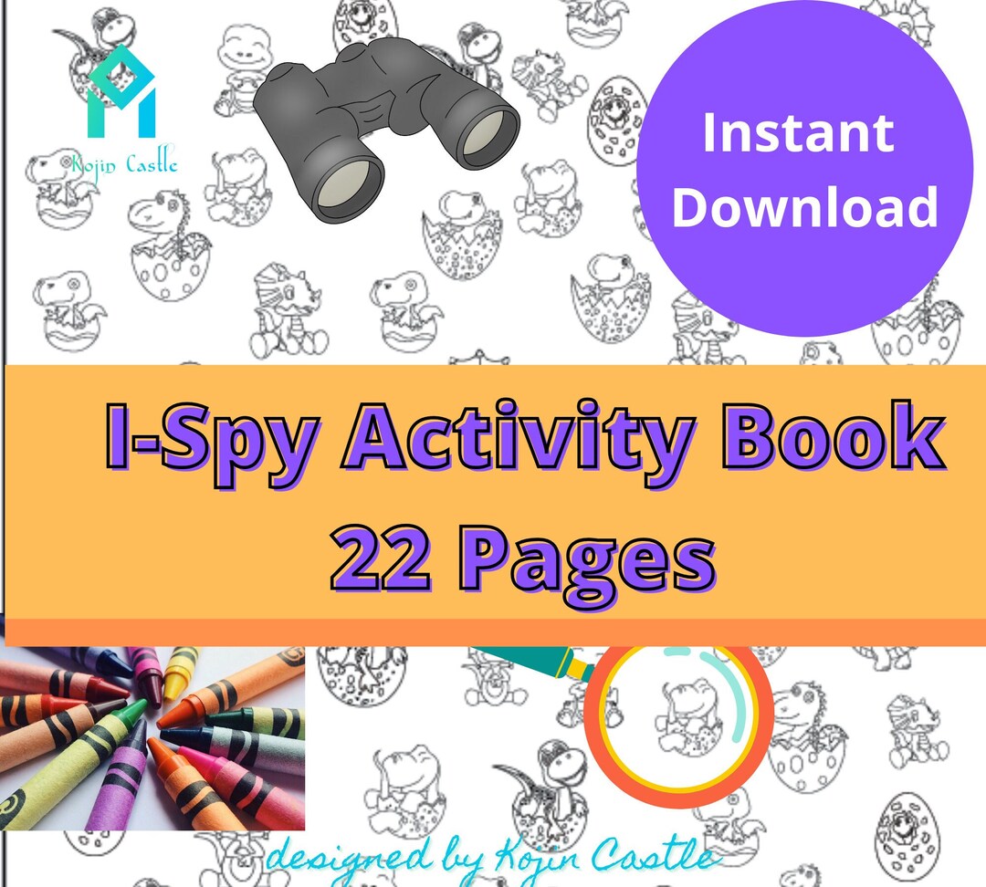 Printable I-spy Game- I-spy Back-to-school Color Counting Busy Book ...