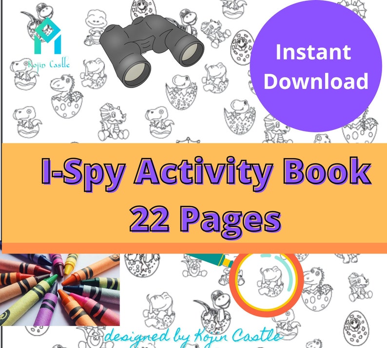 Printable I-spy Game- I-spy Back-to-school Color Counting Busy Book ...