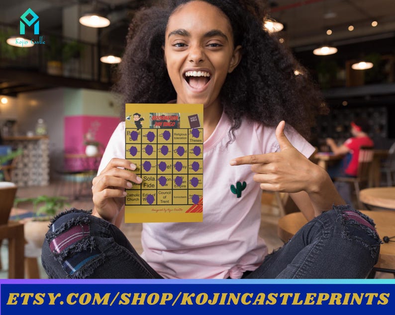 Reformation Day Bingo for Kids Mobile-friendly, Digital, Printable PDF ...