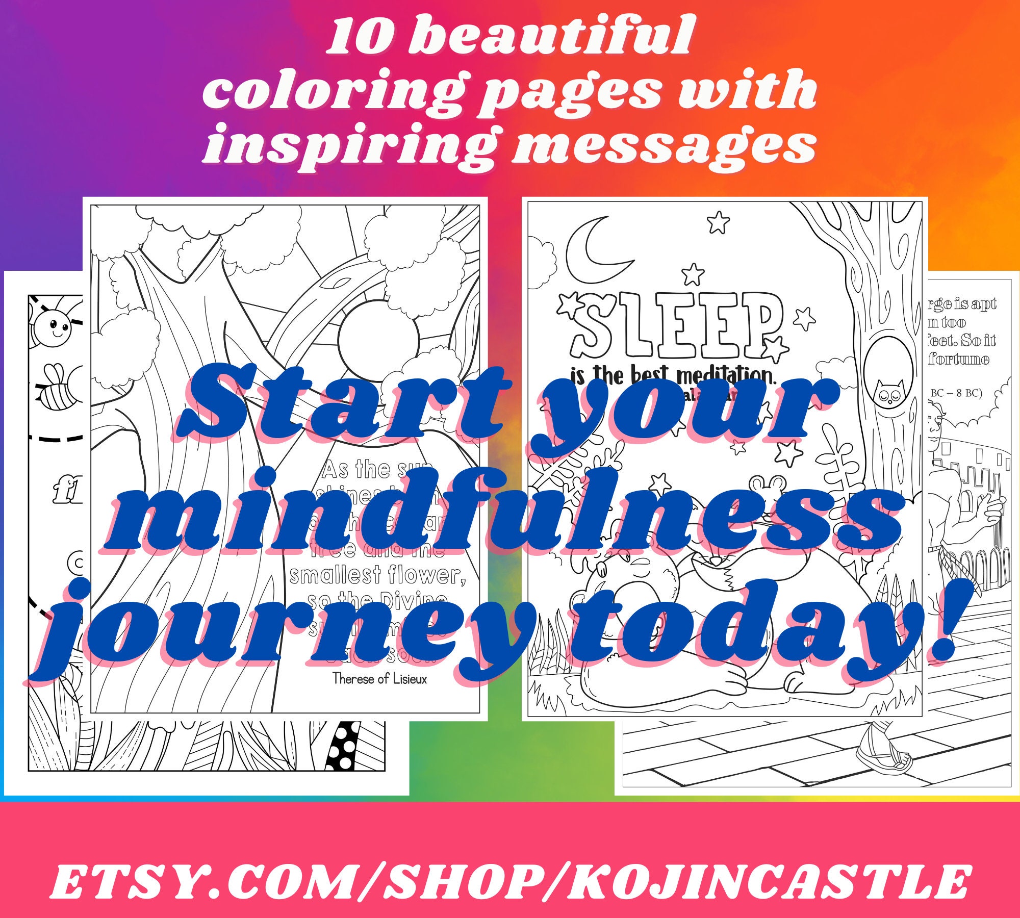 Printable Adult Activity Book- Warm and Fuzzy Coloring Book for Stress ...