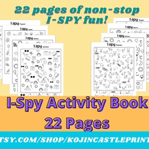 Printable I-spy Game- I-spy Back-to-school Color Counting Busy Book ...