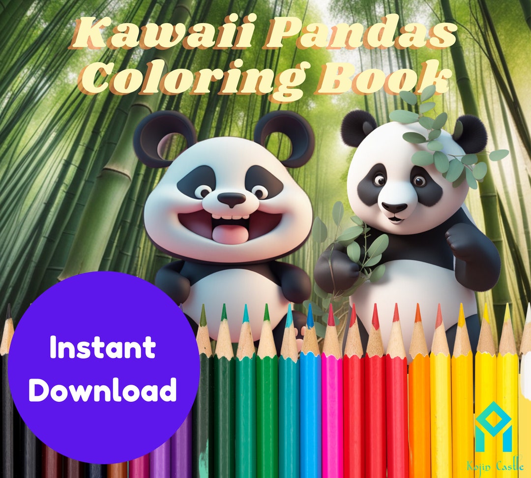 Printable Kawaii Panda Coloring Book- Classroom Pre-k Activity for ...