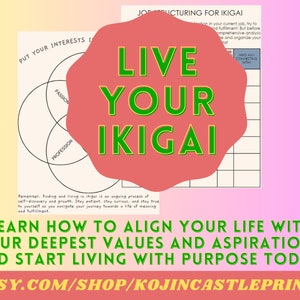Find Your Ikigai Printable Book, Ikigai Worksheets, Find Your Passion ...