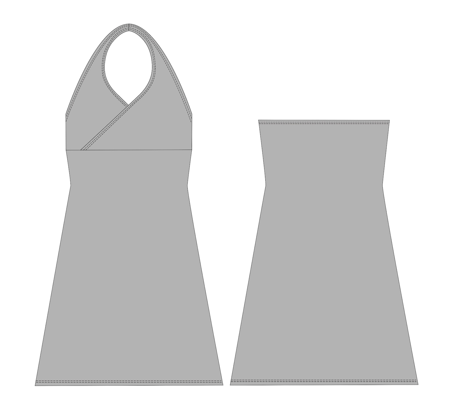 Simple Cross Halter Top/dress Sewing Pattern Size Eu 34-44 - Etsy