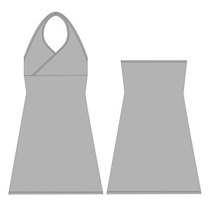 Simple Cross Halter Top/dress Sewing Pattern Size Eu 34-44 (XS-L) PDF ...