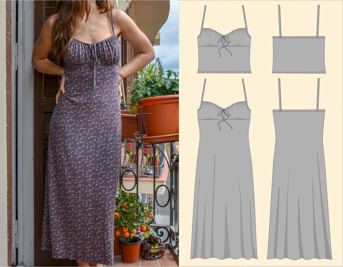 Milkmaid Summer Top/ Dress Sewing Pattern Size Eu 36-44 XS-L | Etsy