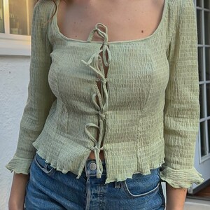 The Lace Front Top / Cottage Core, Sewing Pattern Size EU 34-44 (XS-L ...