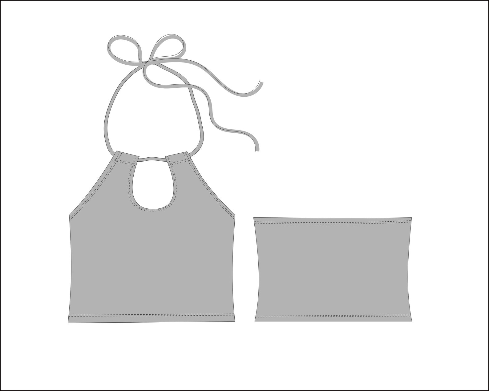 Keyhole Halter Top Sewing Pattern Size Eu 34-44 (XS-L) PDF - Etsy