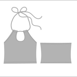 Keyhole Halter Top Sewing Pattern Size Eu 34-44 (XS-L) PDF - Etsy