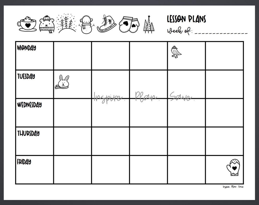 Winter Wonderland Weekly Planning Sheets 3 Digital - Etsy
