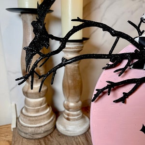 Pink Halloween Decor Pink Ghost Sign Halloween Pink Welcome Sign ...